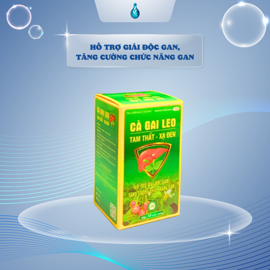 Viên uống CÀ GAI LEO tam thất - xạ đen - hỗ trợ giải độc gan, tăng ...