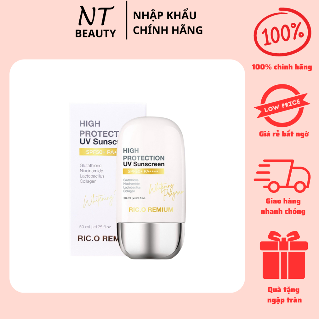 Kem Chống Nắng RIc.O Sun Cream SPF50+ PA++++ 50ml Của Hàn Quốc | Shopee ...