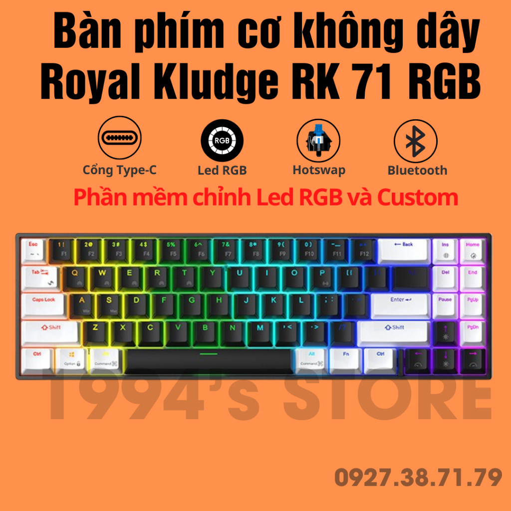 RK71 PRO GAMING - HOTSWAP - Bàn phím cơ Led RGB Bản Version 4.0 ...