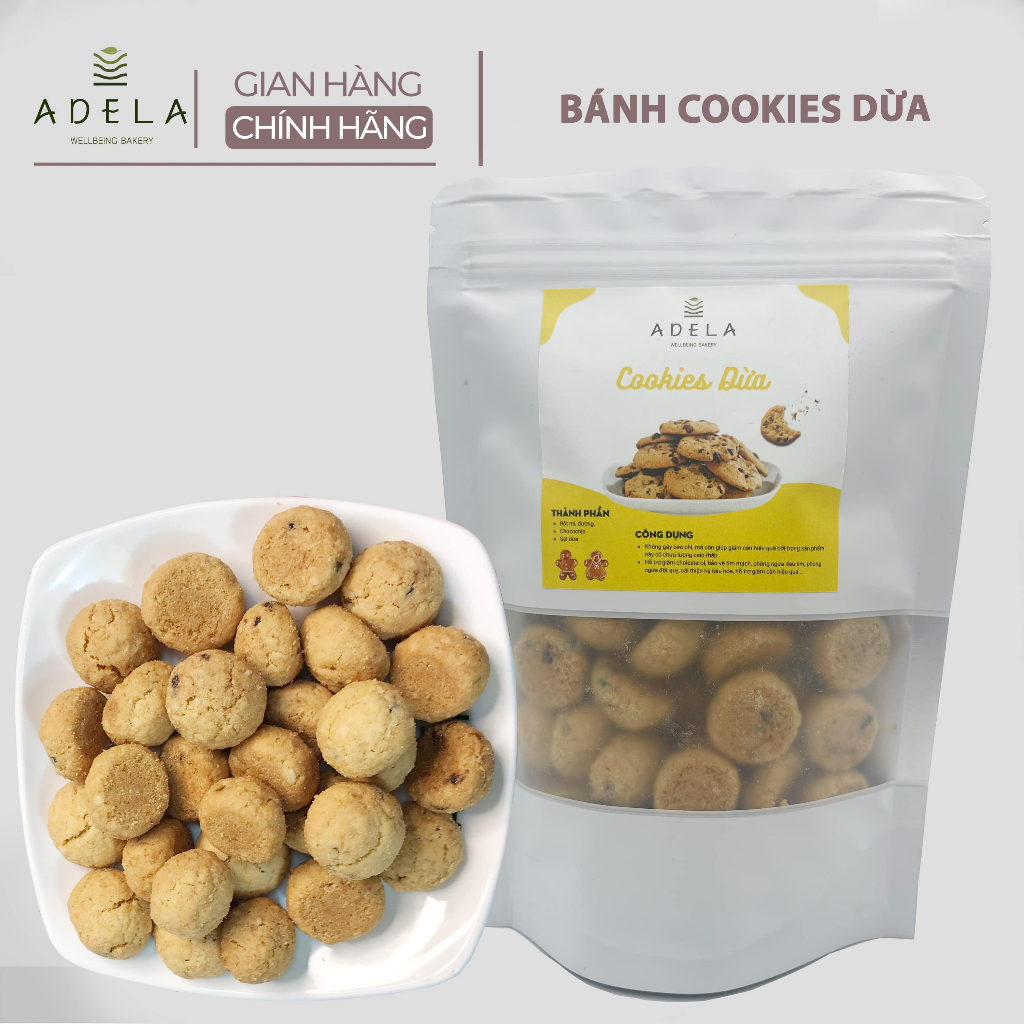 Bánh ăn kiêng cookies ADELA full 4 vị, bánh dinh dưỡng dành cho người ...