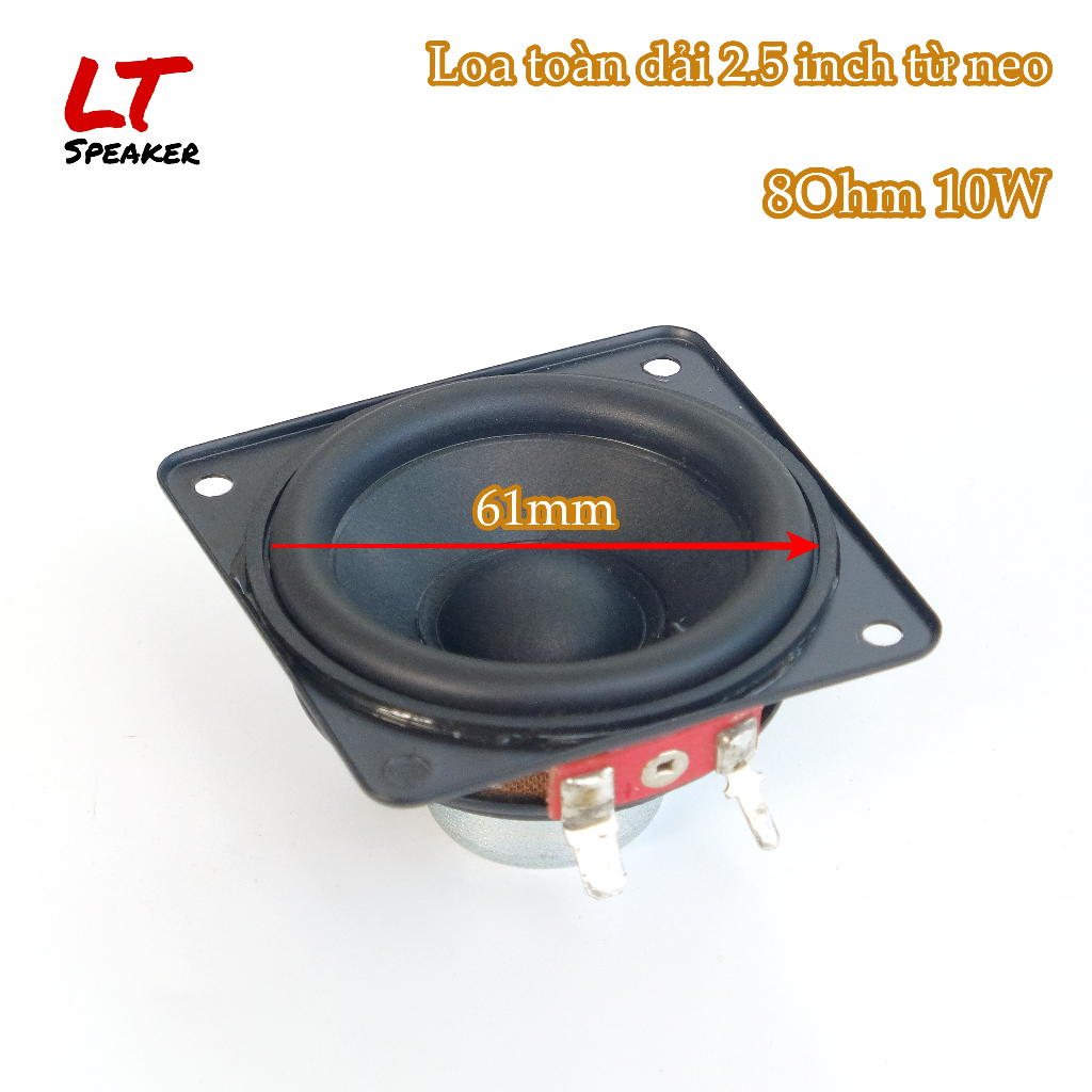 Loa toàn dải 2.5 inch 8Ohm 10W từ Neo gân to âm bass chắc chắn - LT Speaker | Shopee Việt Nam