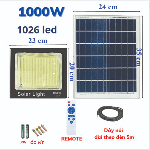 ĐÈN PHA LED NĂNG LƯỢNG MẶT TRỜI, Solar Light, IP66 chống nước | Shopee ...