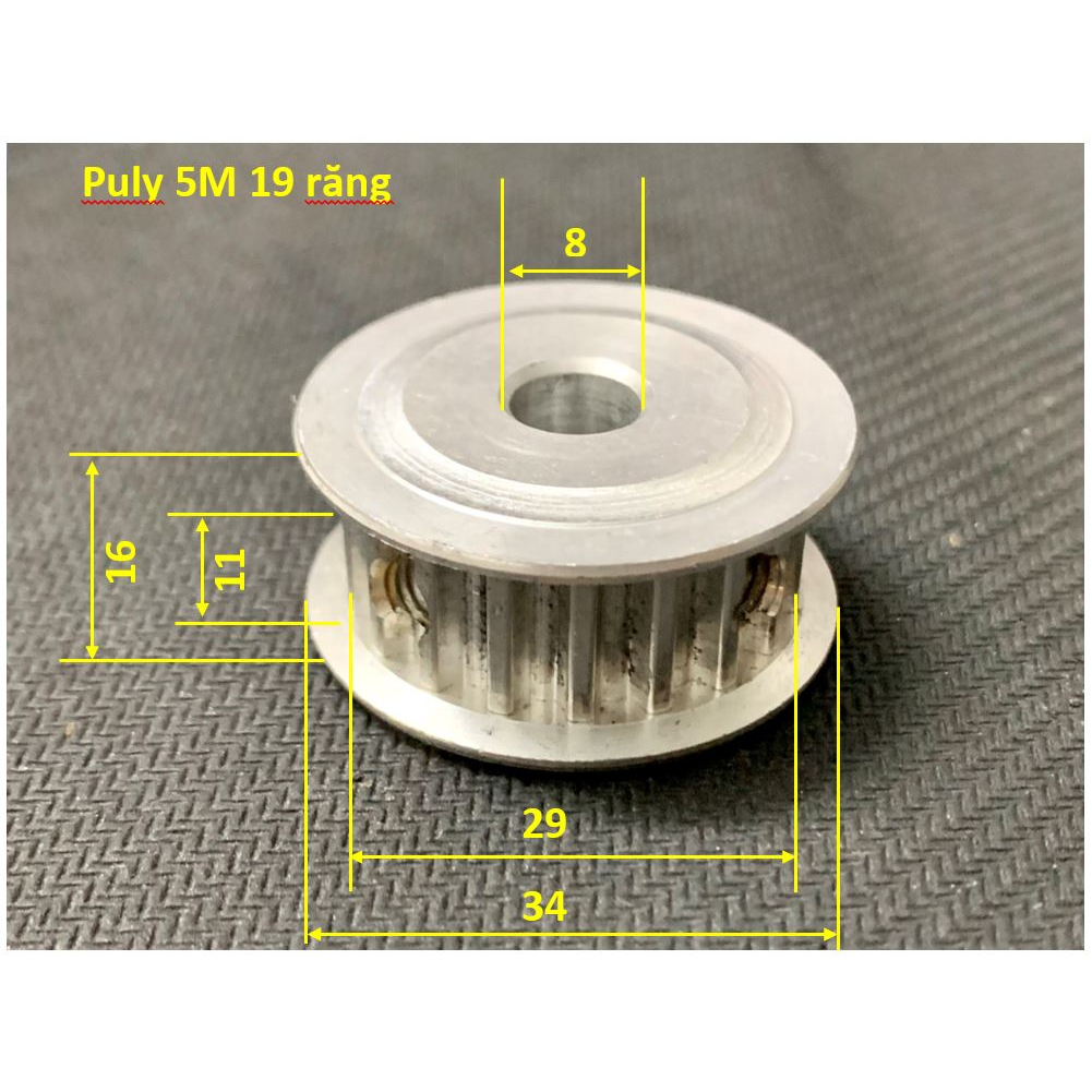 Puly nhôm 5M 19 răng, trục 8mm | Shopee Việt Nam
