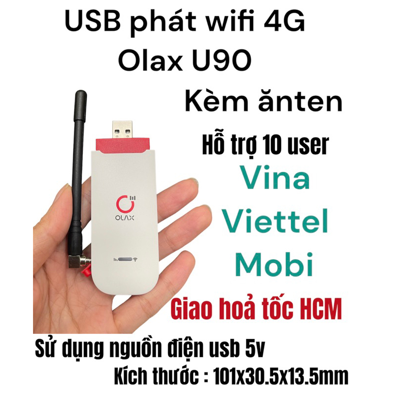 USB phát wifi từ Sim 4G OLAX U90 có ănten | Shopee Việt Nam