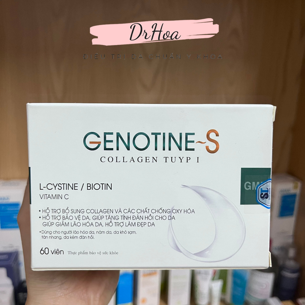 Viên uống GENOTINE S Bổ Sung Collagen, Làm Sáng Đẹp Da, Giảm Mụn L ...