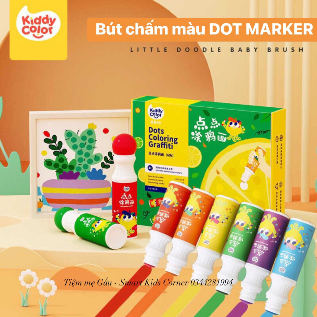 [SUPER DOT KÈM TRANH TÔ MÀU] BÚT CHẤM MÀU DOT MARKERS, BÚT VẼ CHẤM TRÒN ...