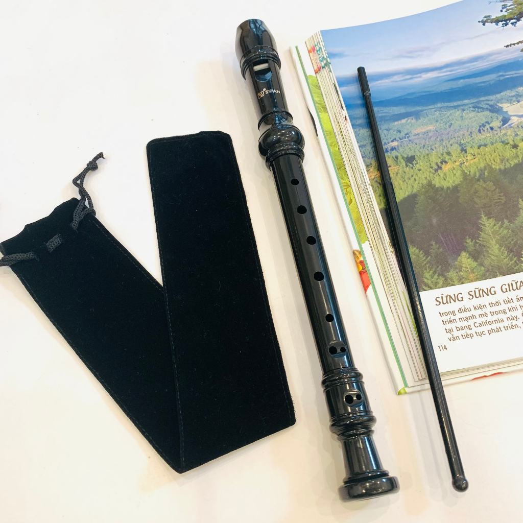 Sáo dọc 8 lỗ Recorder cho trẻ em và người mới học Tone C 5 màu Đen,Nâu ...