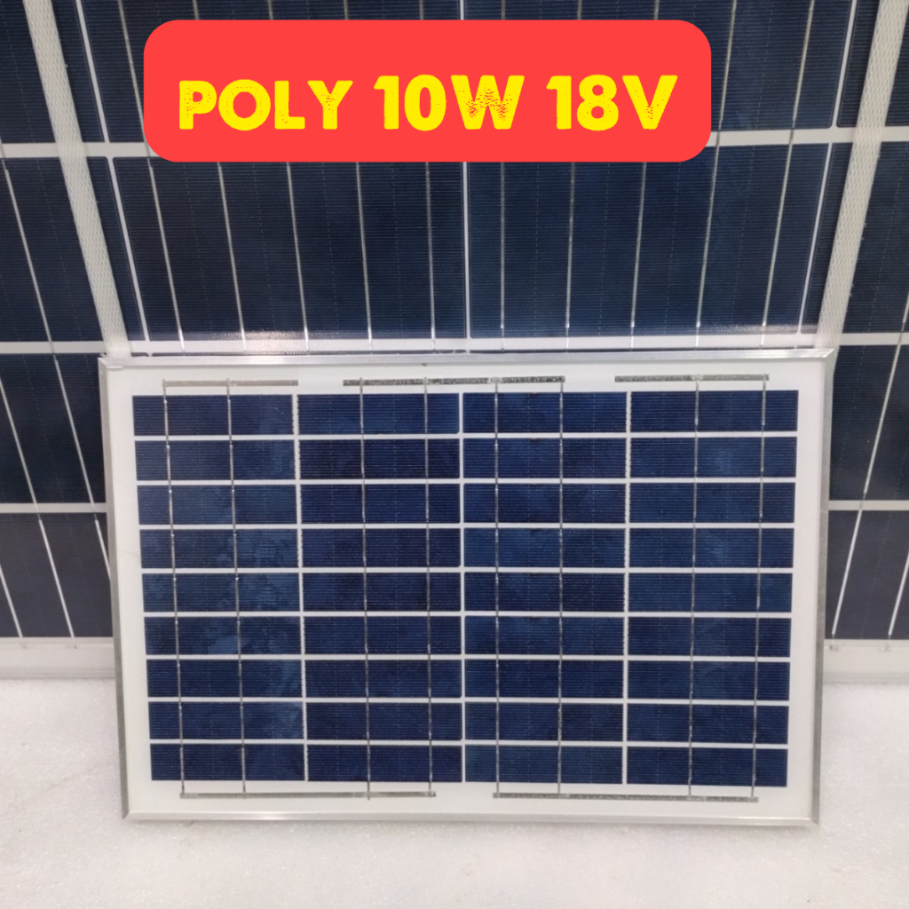 🔥Poly 10W 18V🔥 Tấm pin năng lượng mặt trời poly 10w tặng kèm giá đỡ | Shopee Việt Nam