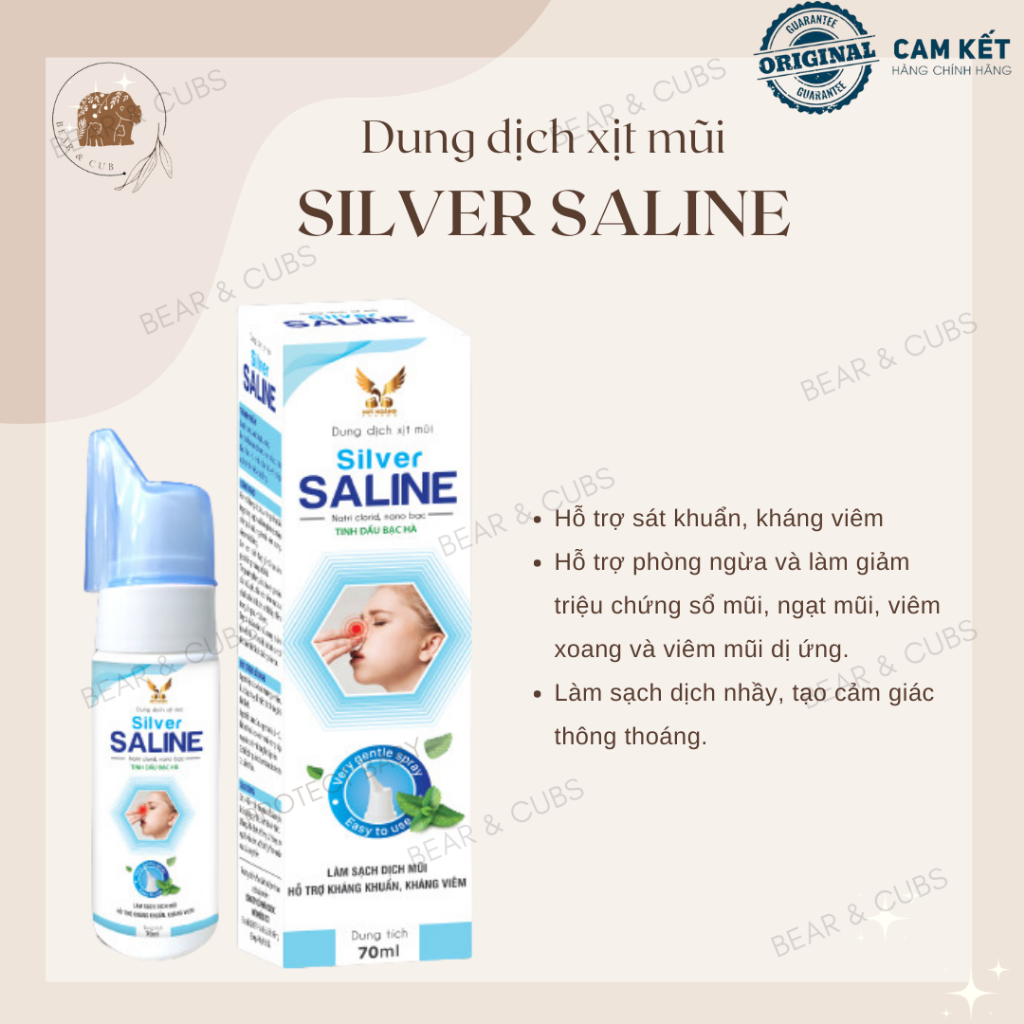 Dung dịch xịt mũi Silver Saline (chai 70ml) | Shopee Việt Nam
