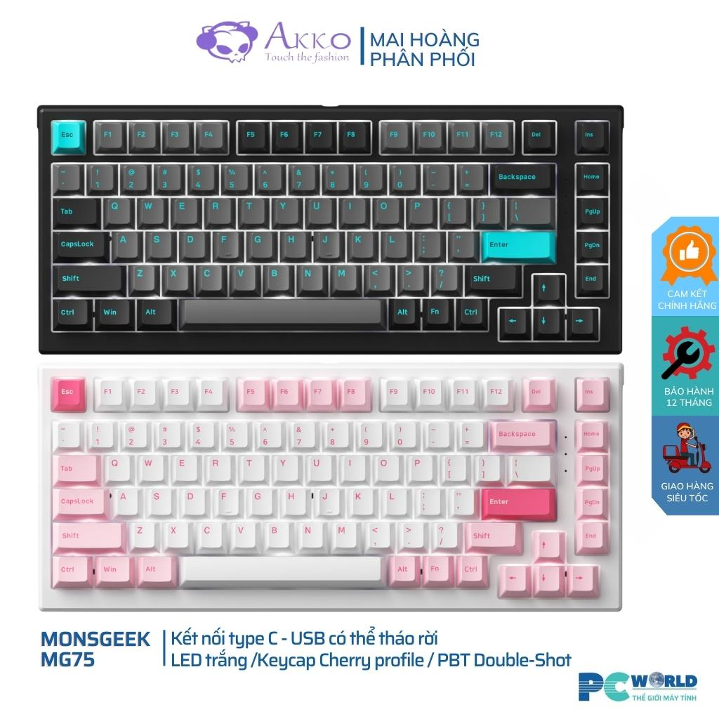Bàn phím cơ giá rẻ AKKO MonsGeek MG75 Kết nối Dây USB Type-C to Type-A ...