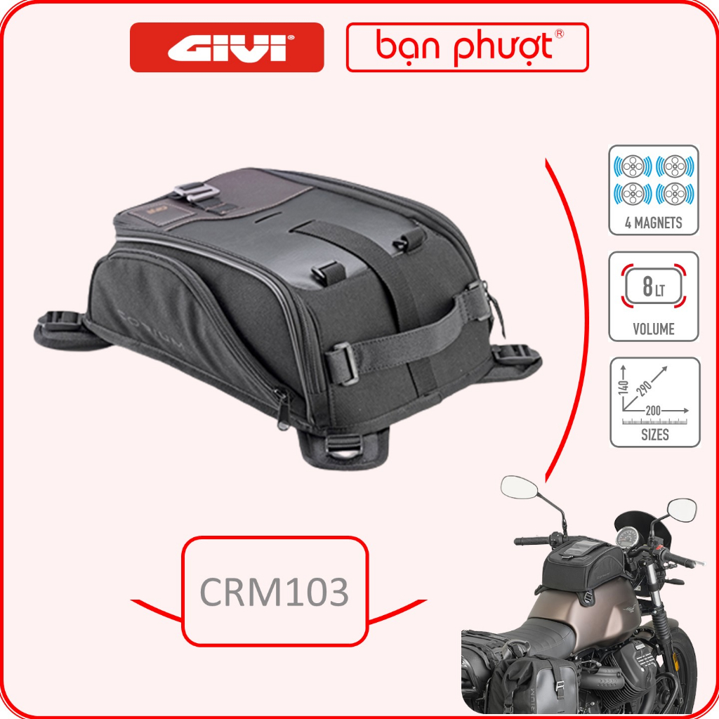 Túi Hít Bình Xăng Givi CRM103 - Túi Bình Xăng 8L Givi Với Thiết Kế Cổ ...