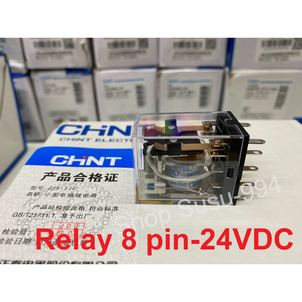 Chint Relay trung gian 8 chân dẹp nhỏ 24VDC Chint JZX-22F̣̣D/2Z - 24VDC ̣(hàng chính hãng Chint ...