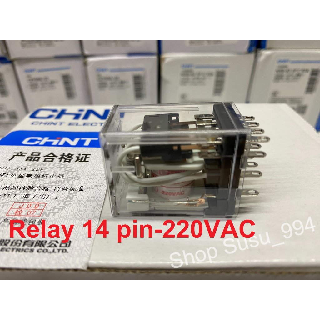 Chint Relay trung gian 14 chân dẹp nhỏ 220VAC Chint JZX-22F̣̣D/4Z - 220VAC ̣(hàng chính hãng ...