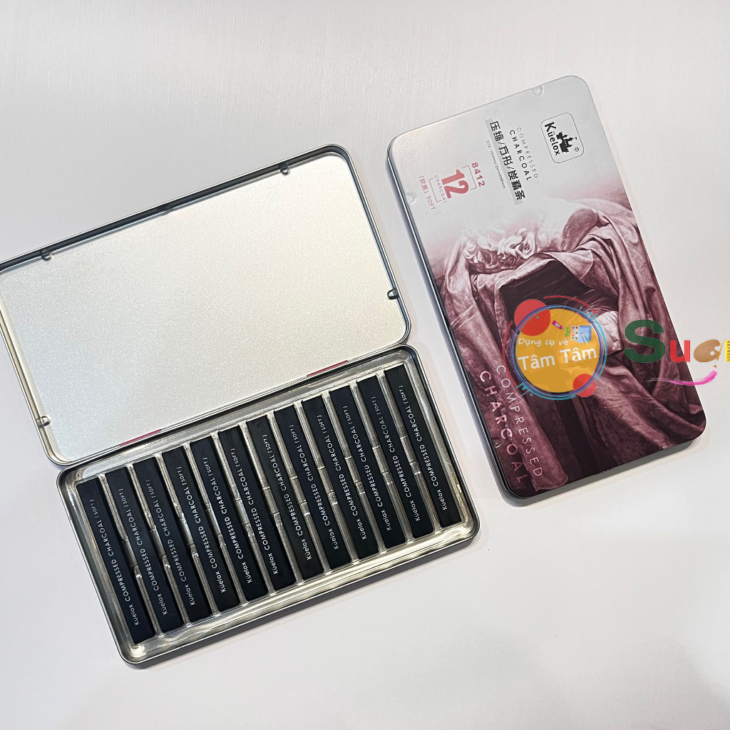 Than cây kuelox 12 cây- Hộp thiếc [ Sugi art shop] | Shopee Việt Nam