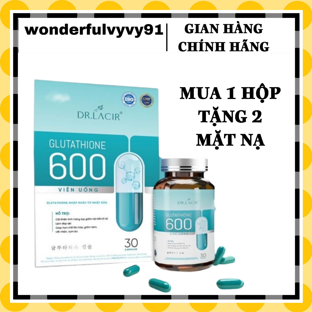 (CHÍNH HÃNG)-Viên Uống Trắng Da Glutathione 600 DR Lacir | Shopee Việt Nam