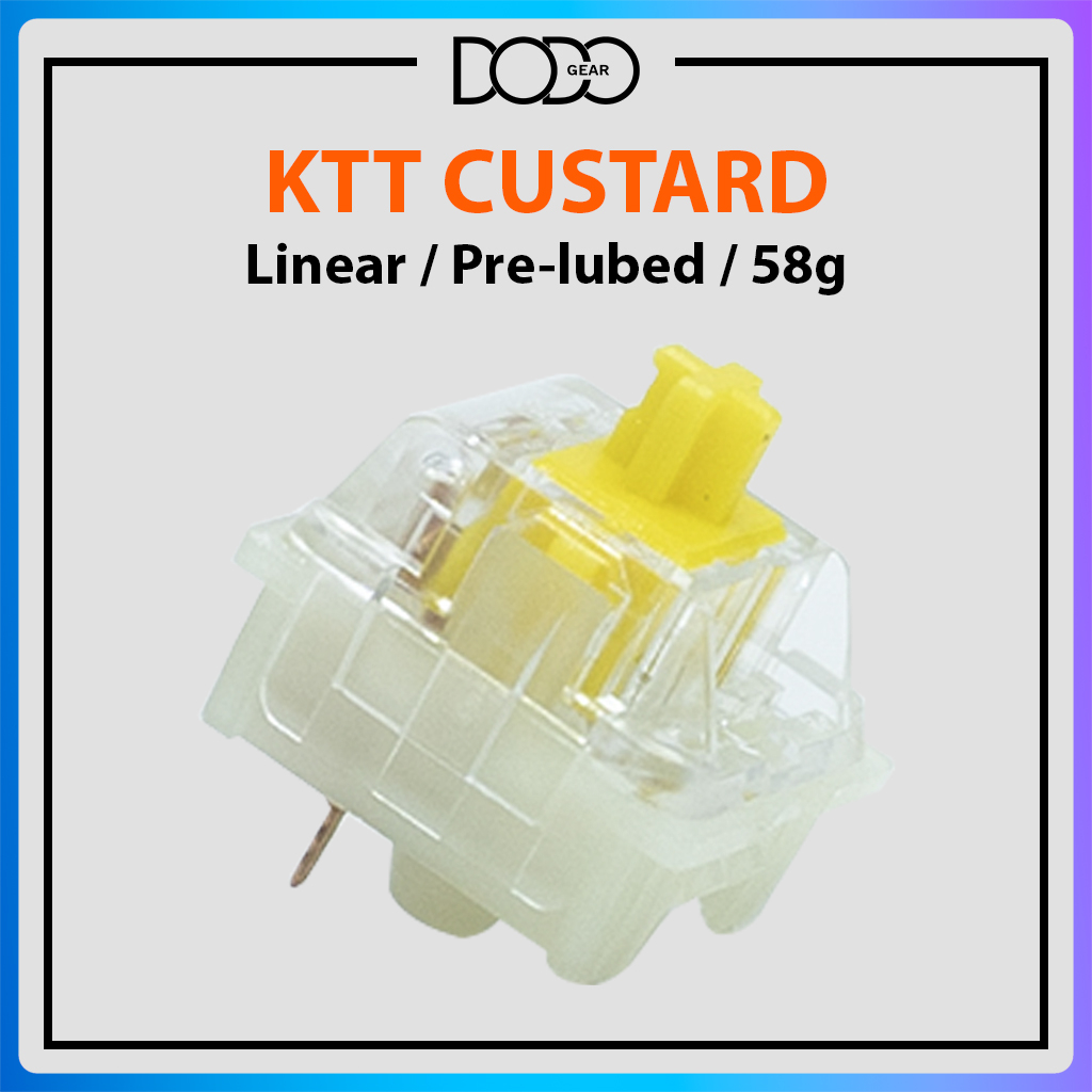 Switch KTT Custard 3 PIN Linear 68g công tắc bàn phím Switch KTT Custard Milk Yellow 3 pin DoDo ...