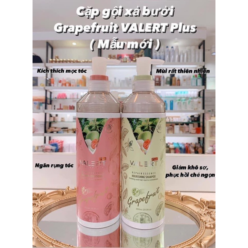 CẶP DẦU GỘI ĐẦU VALERT-GRAPE FRUIT TINH CHẤT BƯỞI RỪNG ANH QUỐC ...