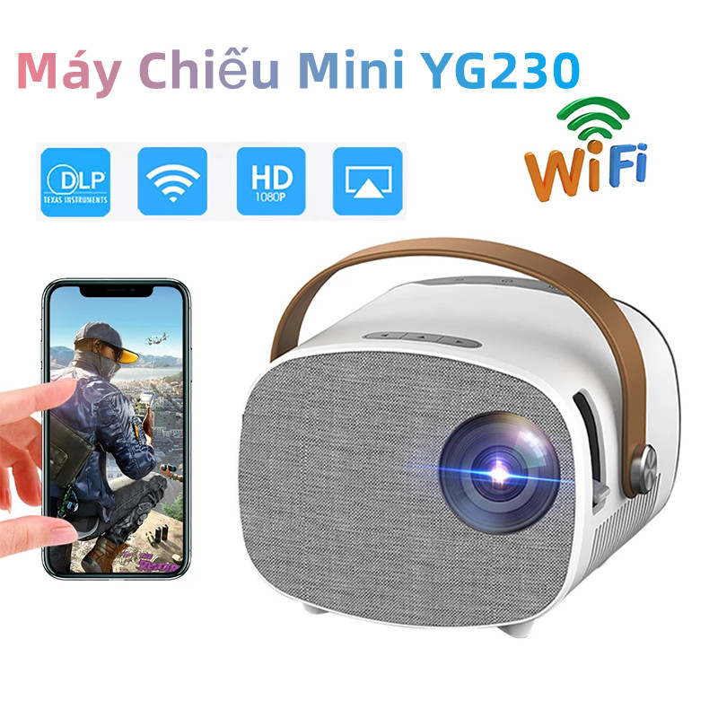 BẢO HÀNH 6 THÁNG - Máy chiếu mini YG230 chính hãng - hỗ trợ kết nối không dây điện thoại/máy ...