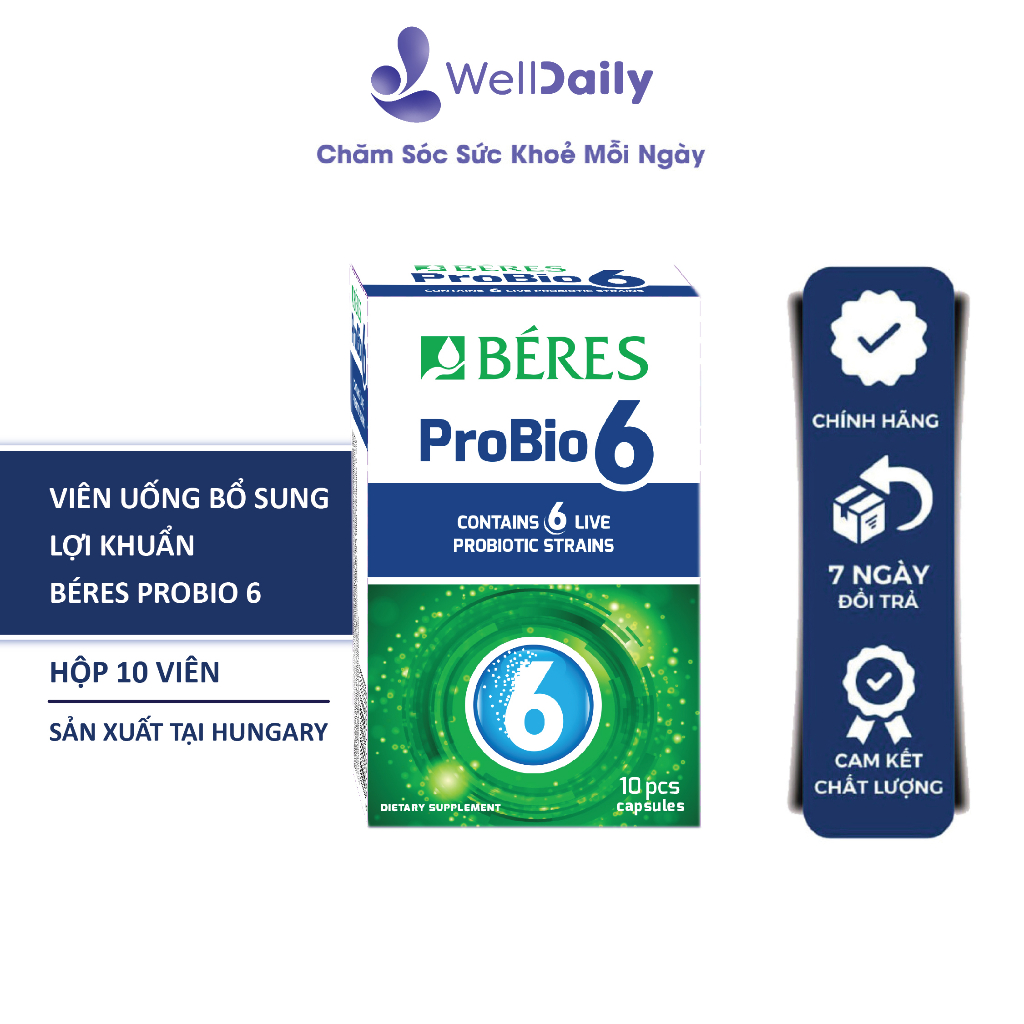 Viên uống bổ sung lợi khuẩn BÉRES ProBio 6 Tăng cường vi sinh đường ...
