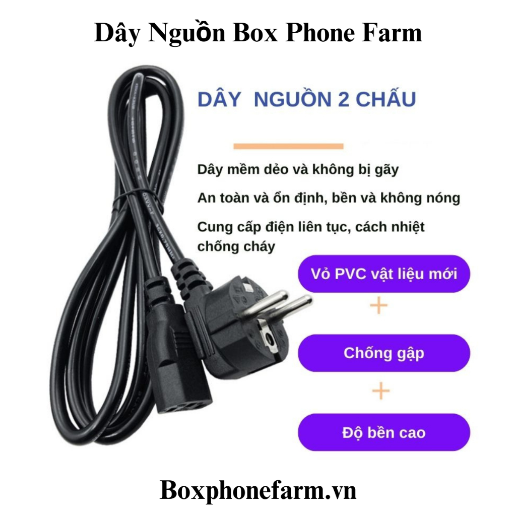 Dây Nguồn Box Phone Farm 2 Chấu | Shopee Việt Nam