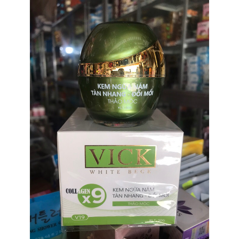 kem ngừa nám tàn nhang ,đồi mồi -VICK WHITE BECK COLLAGEN X9 (30g ...