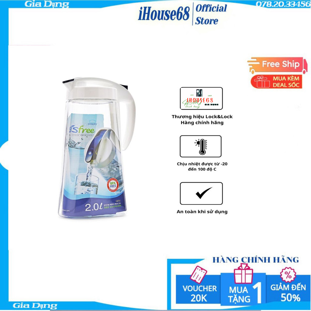 Ca đựng nước Lock&Lock bằng nhựa Tritan ABF631 1,6l và ABF632 2l ...