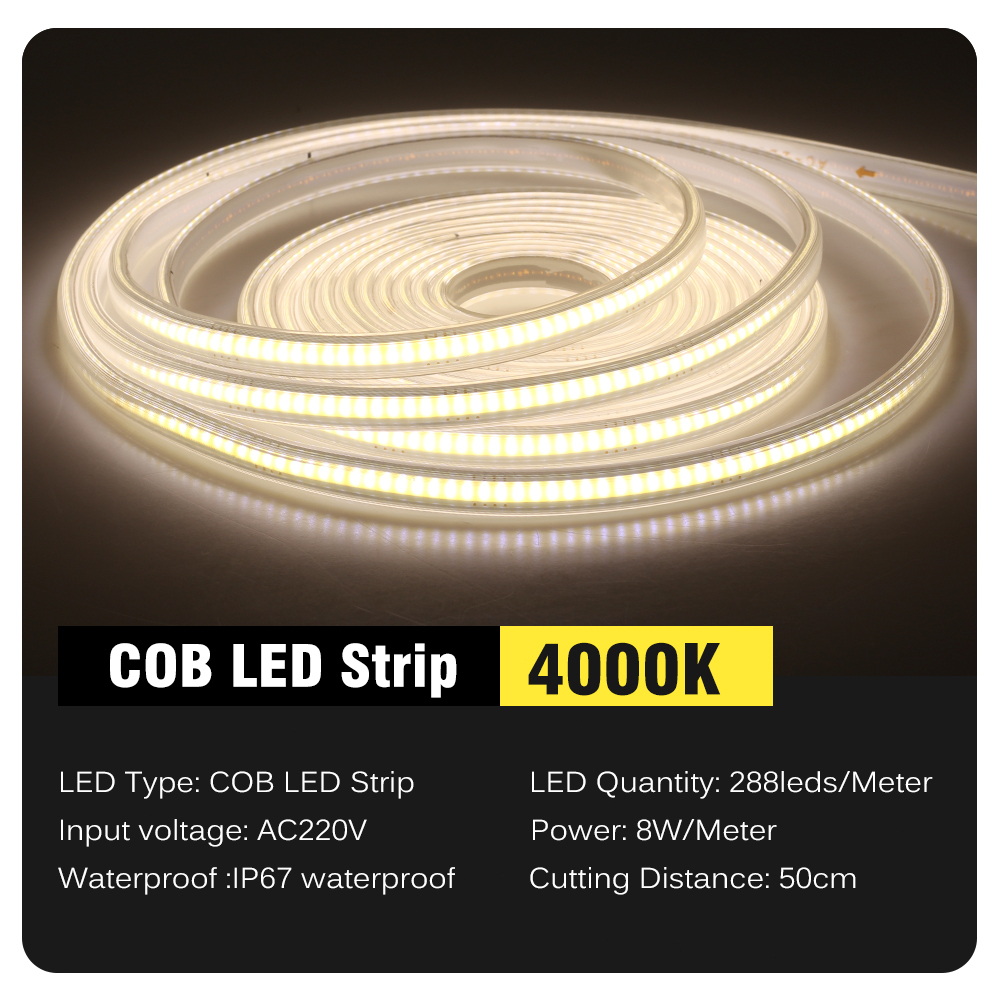 Dây Đèn Led led dây 220v SMD 2835 288 Led/m 8W, Led dán siêu sáng giá ...