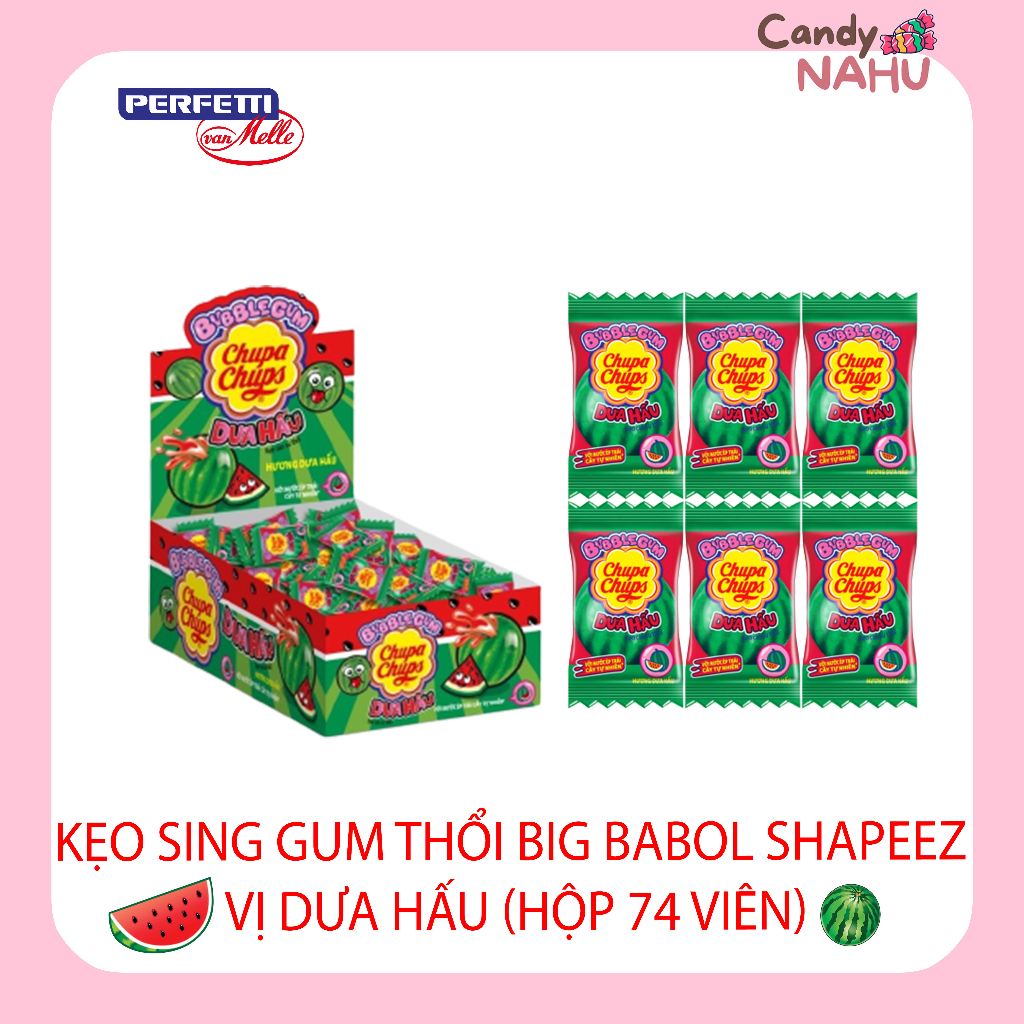 Kẹo Sing Gum Thổi Big Babol Shapeez Dưa Hấu 370g(Hộp 74 viên*5g ...