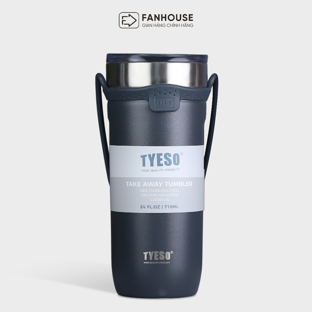 Ly giữ nhiệt cao cấp Tyeso Tumbler Fan House dung tích 550ml & 710ml, chất liệu inox 304, khắc ...
