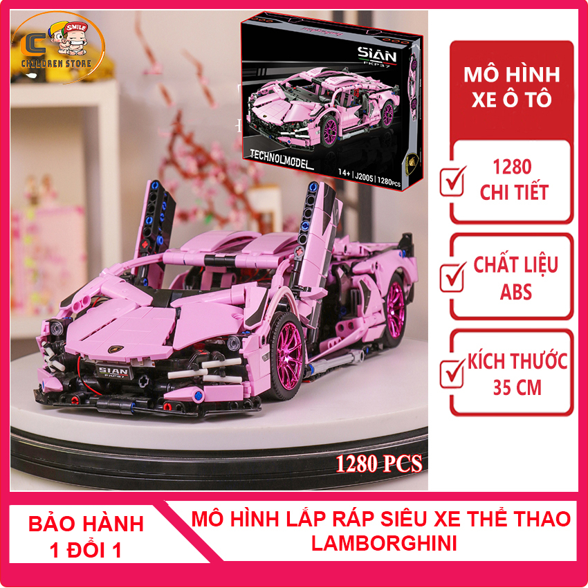 Đồ Chơi Xếp Hình Mô Hình Xe Oto Lambo 1280 CT Childen Store ,Lắp Ráp ...