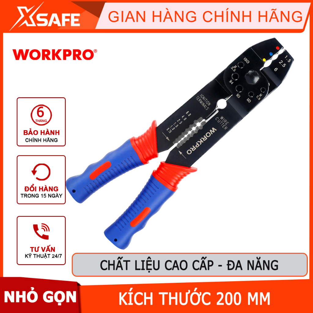 Kìm tuốt dây đa năng, kích thước 200mm Workpro WP291001 Chính hãng | Shopee Việt Nam