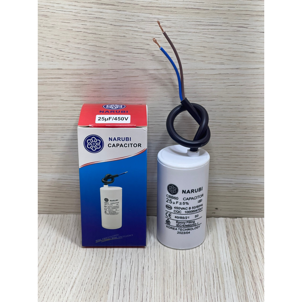 Tụ Điện Ngậm Nhựa Dây NARUBI 10UF 15UF 16UF 20UF 25UF 30UF 35UF 40UF ...