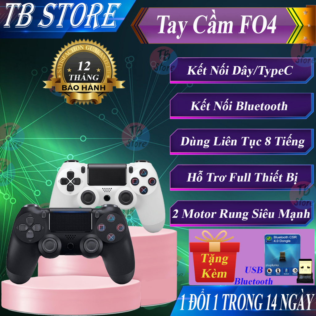 Tay cầm chơi game FO4 kết nối bluetooth - hỗ trợ đa hệ điều hành, Tay ...