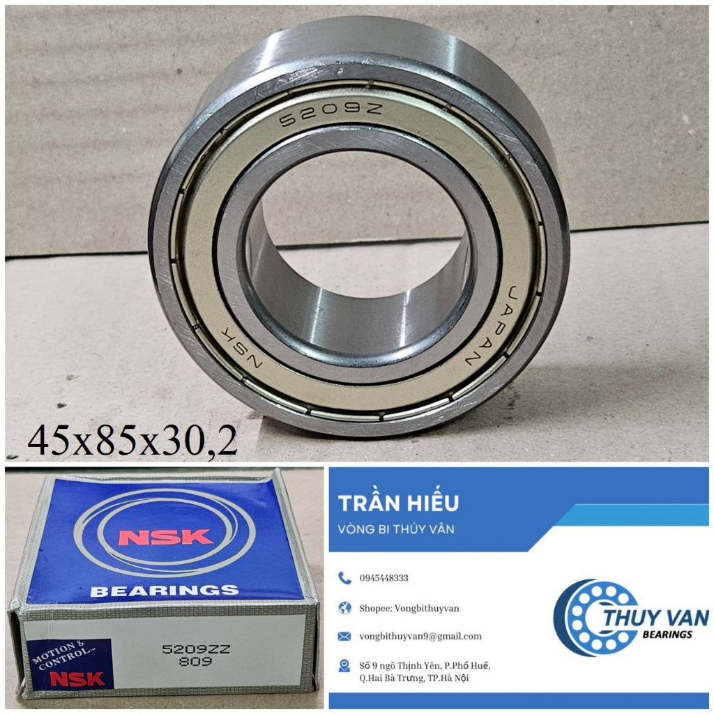 Vòng bi bạc đạn cầu, tiếp xúc góc, đỡ, chặn, 2 dãy, 2 hàng bi 5200 5201 ...