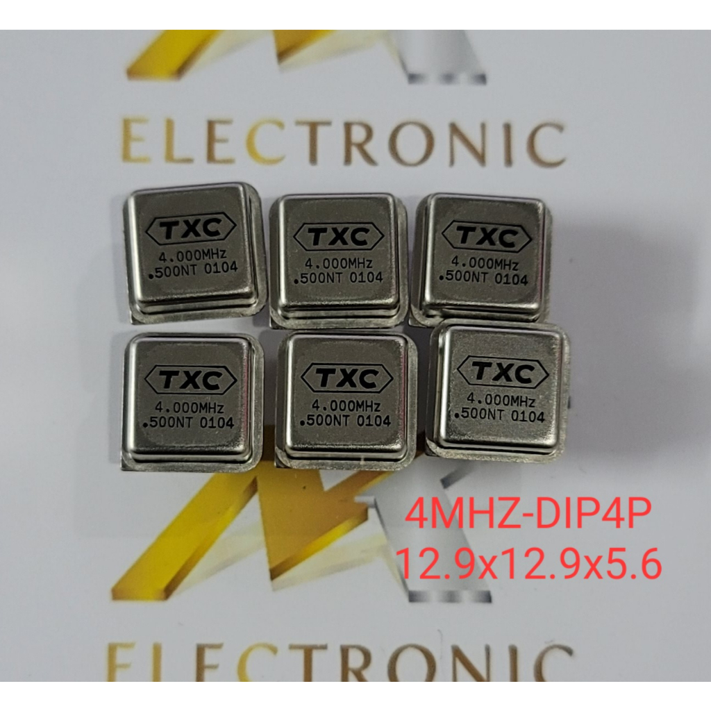 Thạch anh 4MHZ 4.000MHZ DIP-4P Hình vuông kích thước 12.9 x 12.9 x 5.6 ...