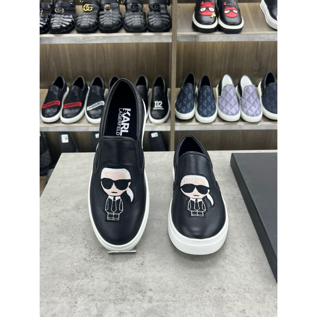 Giầy nam slip on Karl Siêu Cấp da thật cao cấp, Giầy sục Siêu Cấp ...
