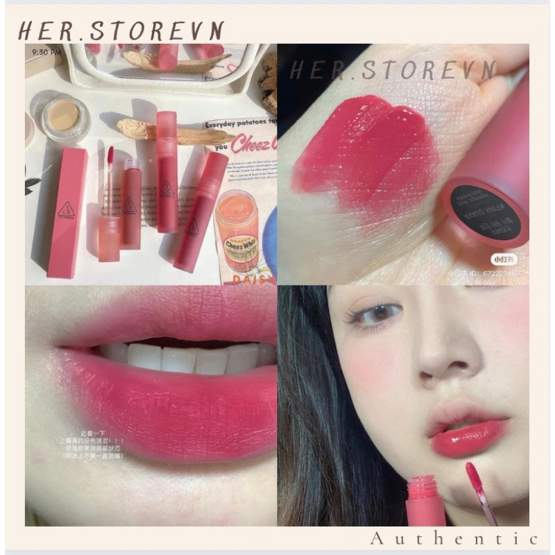 Son 3CE Blur Water Tint Màu Pink Guava - Hồng Đào | Shopee Việt Nam