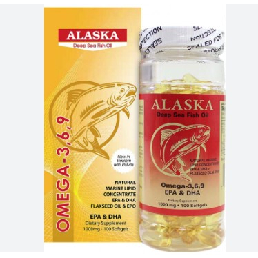 Viên dầu cá Omega 369 Alaska bổ não, sáng mắt,(100 viên/ hộp) | Shopee ...