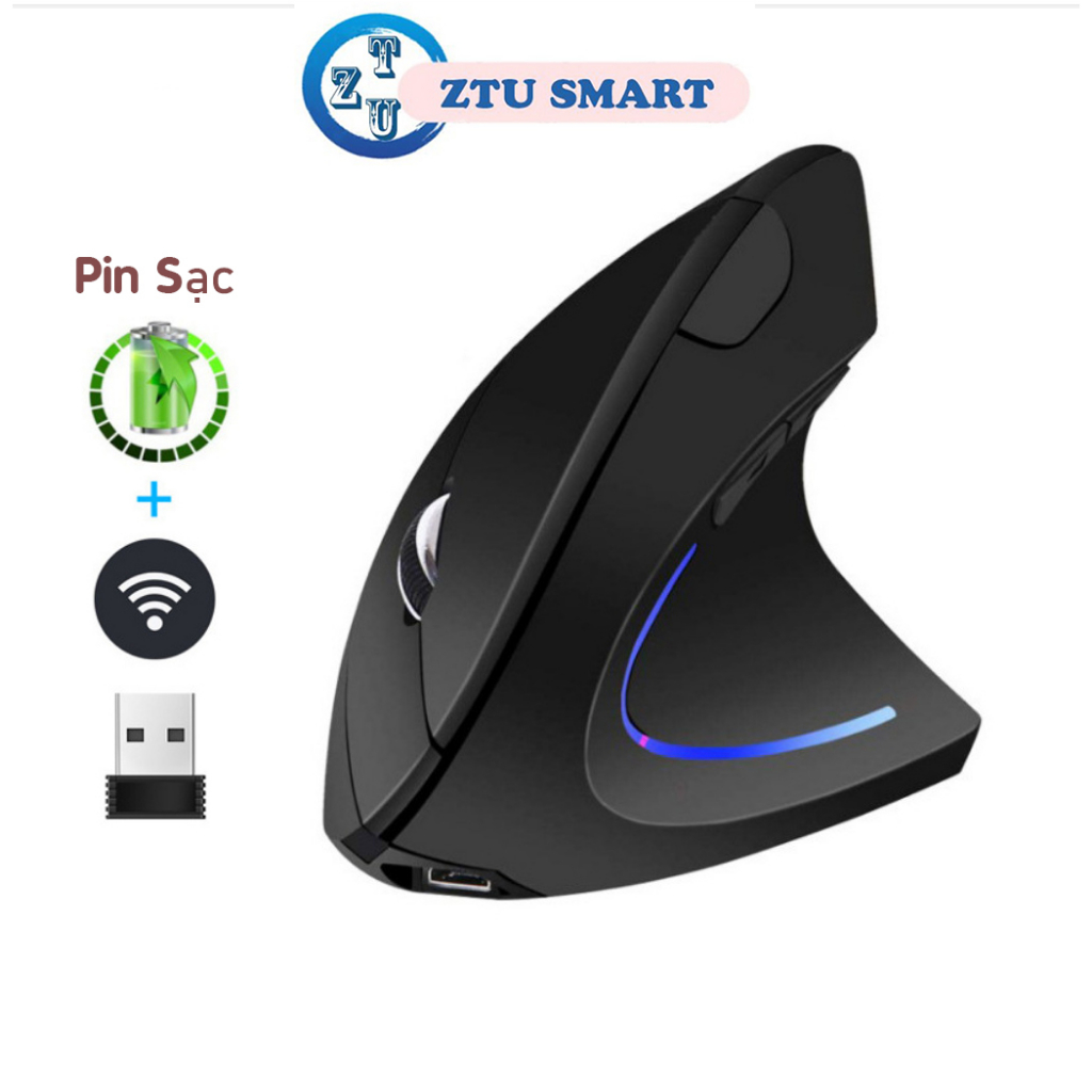Chuột đứng không dây ZTU SMART Z01 chống mỏi chuyên dùng cho pc laptop macbook ipad tivi ...