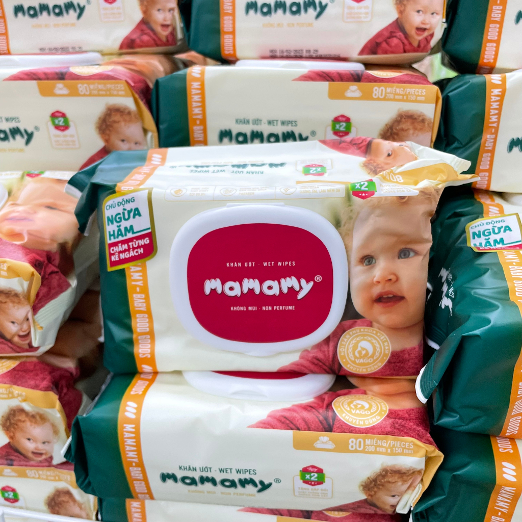 (Combo 5 Gói) Khăn Ướt MAMAMY 120 Tờ KO MÙI (Bibistore) | Shopee Việt Nam