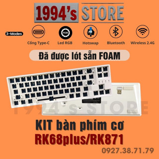 FREESHIP KIT Bàn phím cơ RK871/RK68 Plus, RK G68 Led RGB - Bluetooth 5.1 | Wireless 2.4G | Dây ...