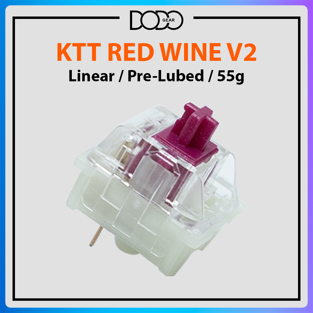 Switch KTT Red Wine V2 3 PIN Linear 55g công tắc bàn phím Switch KTT Vang Đỏ 3 pin DoDo Gear ...