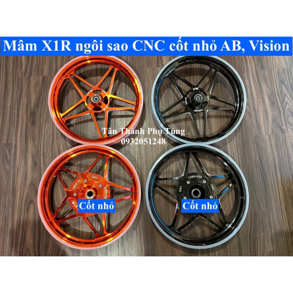 Mâm X1R CNC ngôi sao cốt nhỏ : Air Blade, Vision, Scoopy chính hãng ...