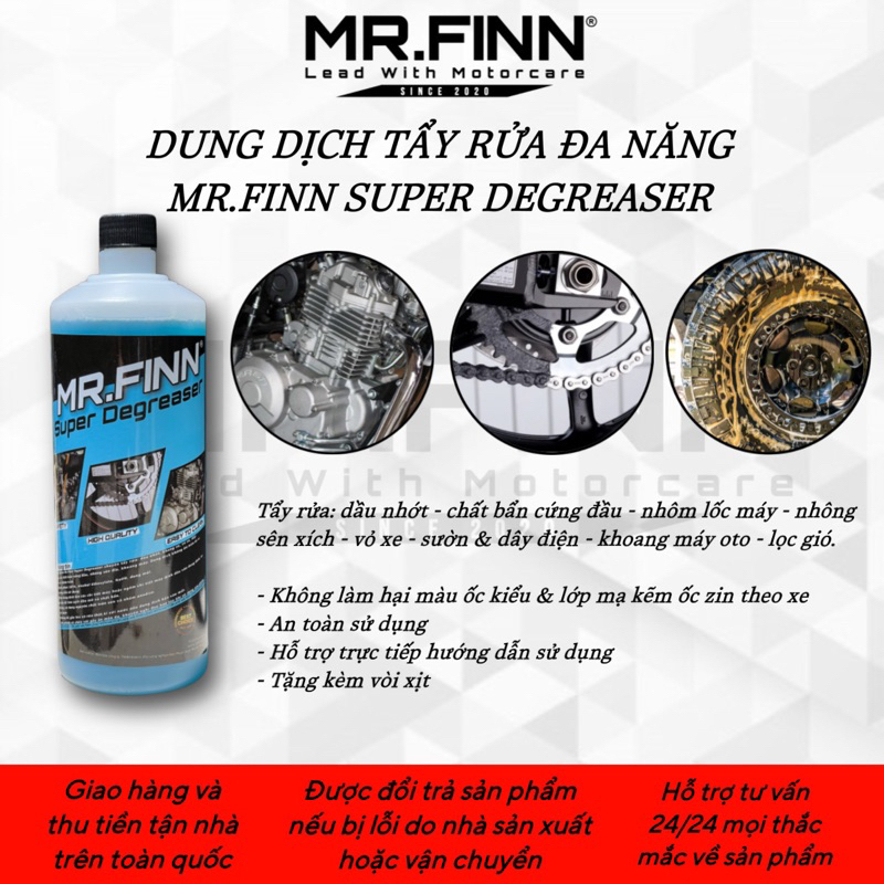 Dung dịch tẩy rửa kim loại nhôm Mr.Finn Engine Cleaner ( xanh ) - Tặng kèm vòi xịt | Shopee Việt Nam
