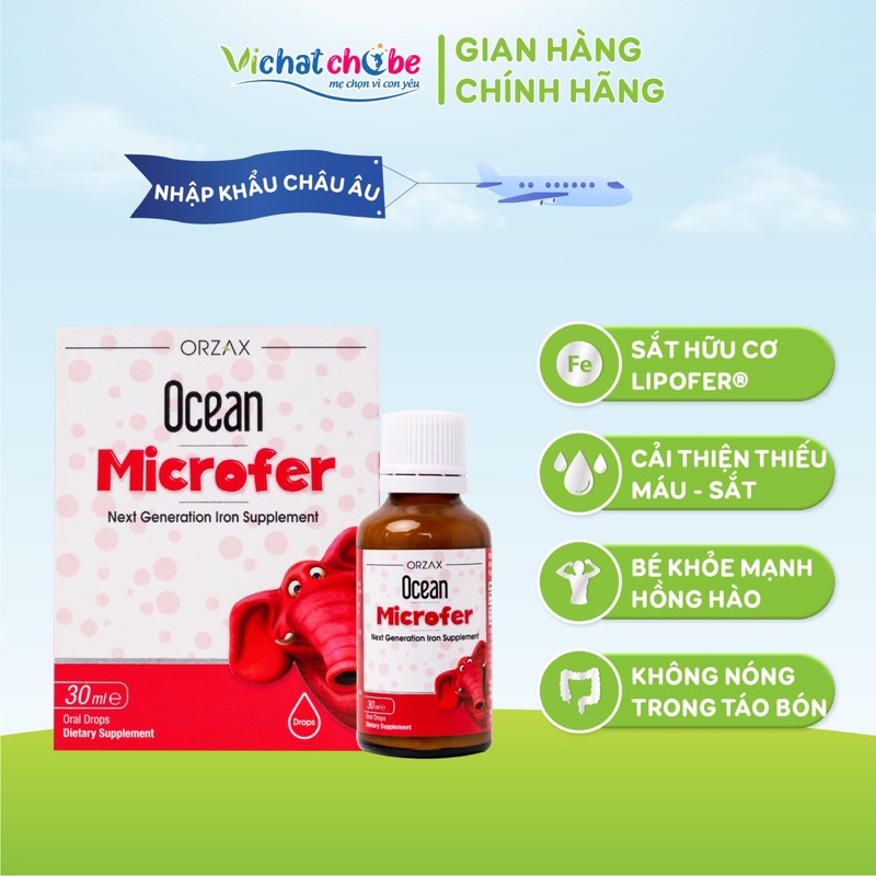 Sắt nhỏ giọt Ocean Microfer bổ sung sắt hữu cơ | Shopee Việt Nam