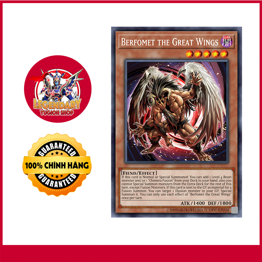 [Thẻ Bài Yugioh Chính Hãng] Big-Winged Berfomet | Shopee Việt Nam
