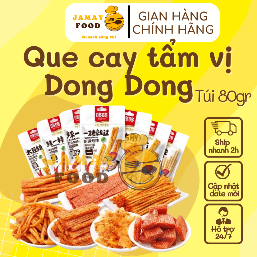 Que cay Dong Dong túi 80gram tẩm vị ăn liền siêu cay ăn là ghiền | Ăn vặt Jamay Food | Shopee ...