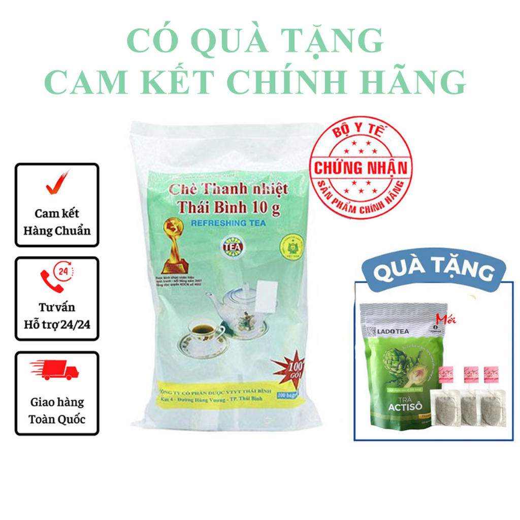 chè thanh nhiệt thái bình (100 gói x 10g), trà thanh nhiệt giải độc ...