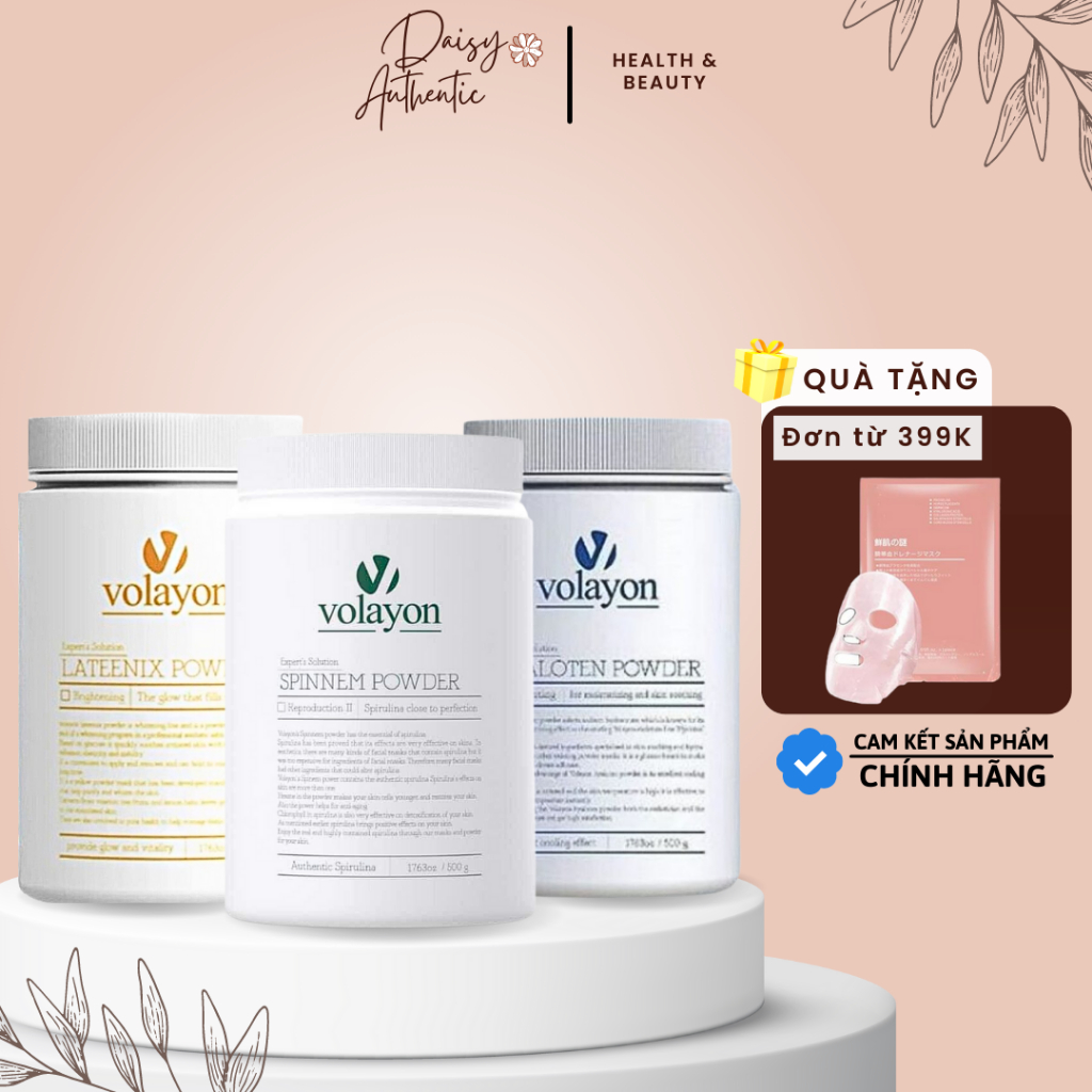 [HCM] Mặt Nạ Tảo Xoắn Volayon Powder Mask (Full-size 500gr) | Shopee ...