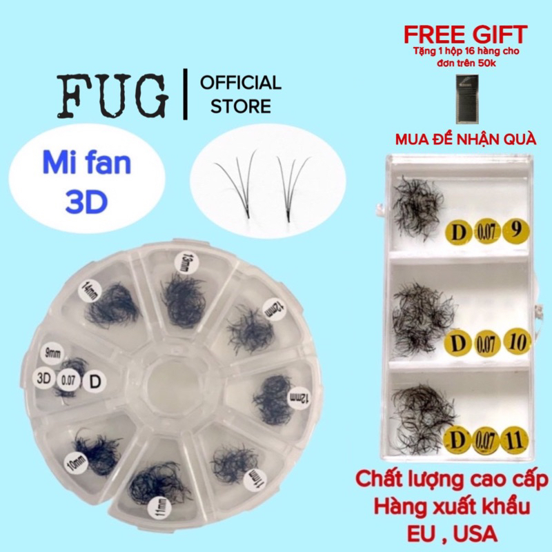 Mi fan 3D mix các loại, 1 hộp 500 fan hoặc 1000 fan (hàng xuất khẩu ...